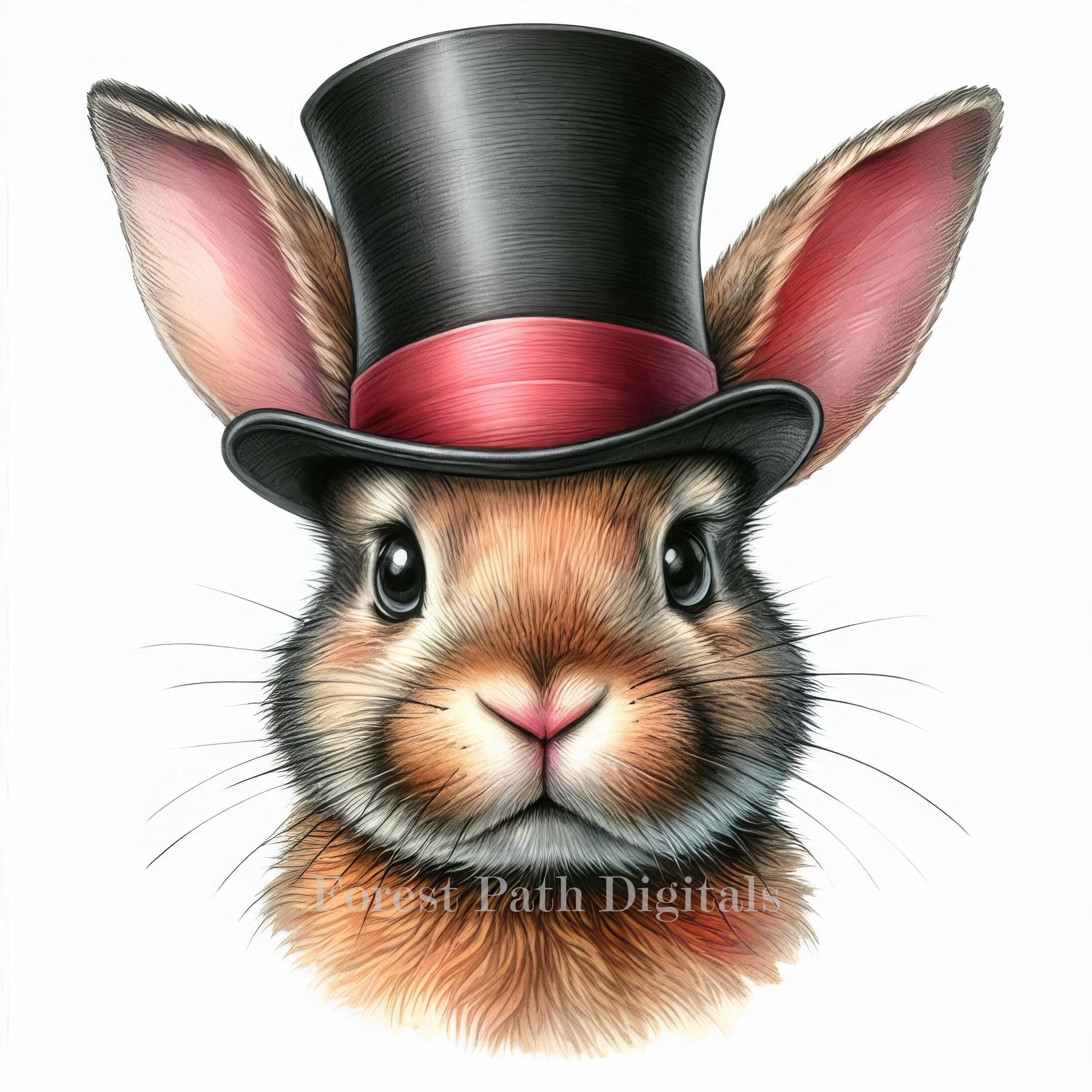 Dapper Bunny - Clip Art Bundle, Digital Files Download, Whimsical ...