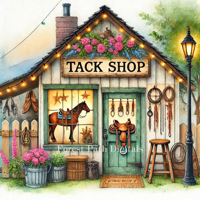 Tack Shop - Clip Art Bundle, Digital Download, Digital Files, Whimsical ...