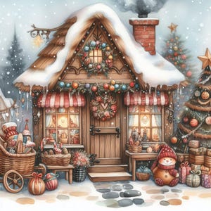 Whimsical Christmas Shop - Clip Art Bundle, Digital Download, Digital ...