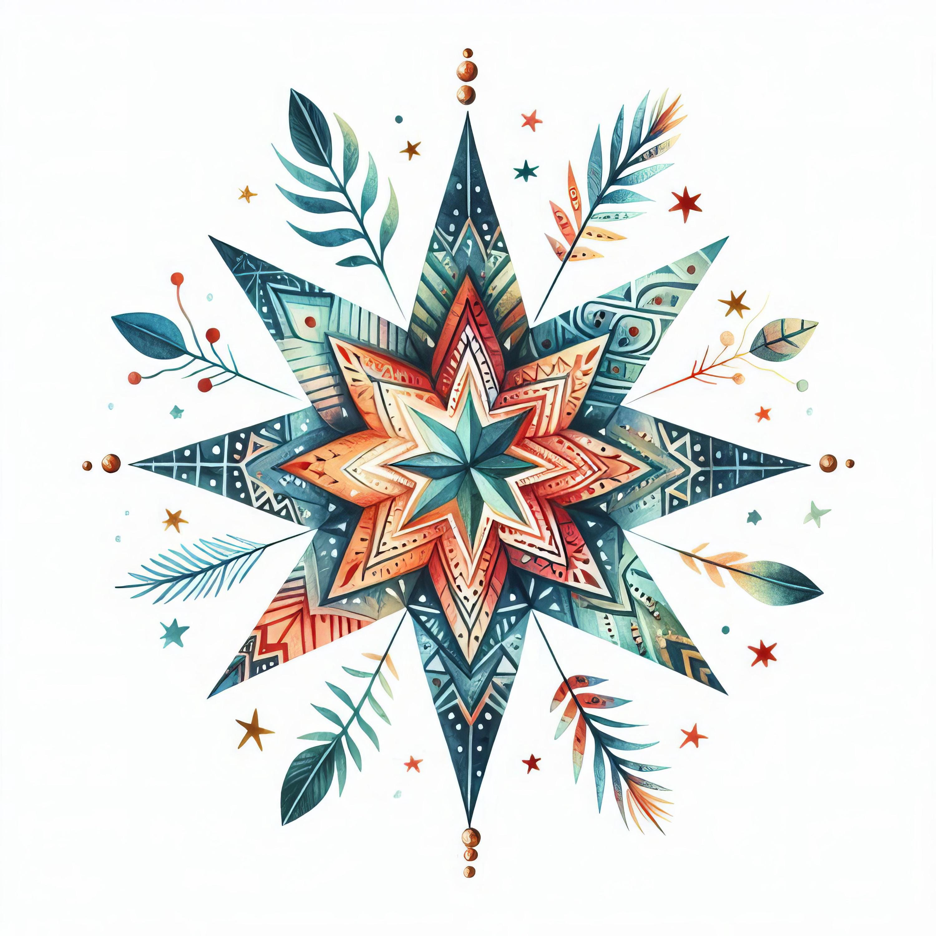Boho Stars - Clip Art Bundle, Digital Image Files Download, Whimsical ...