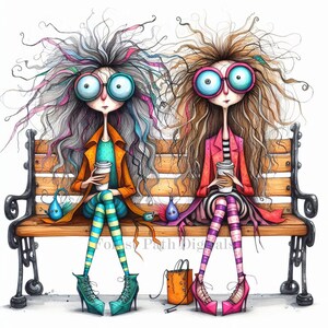 Quirky Coffee Date - Clip Art Bundle, Digital Download, Digital Files ...