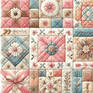 Patchwork Quilt- Clip Art Bundle, Digital Download, Digital Files ...
