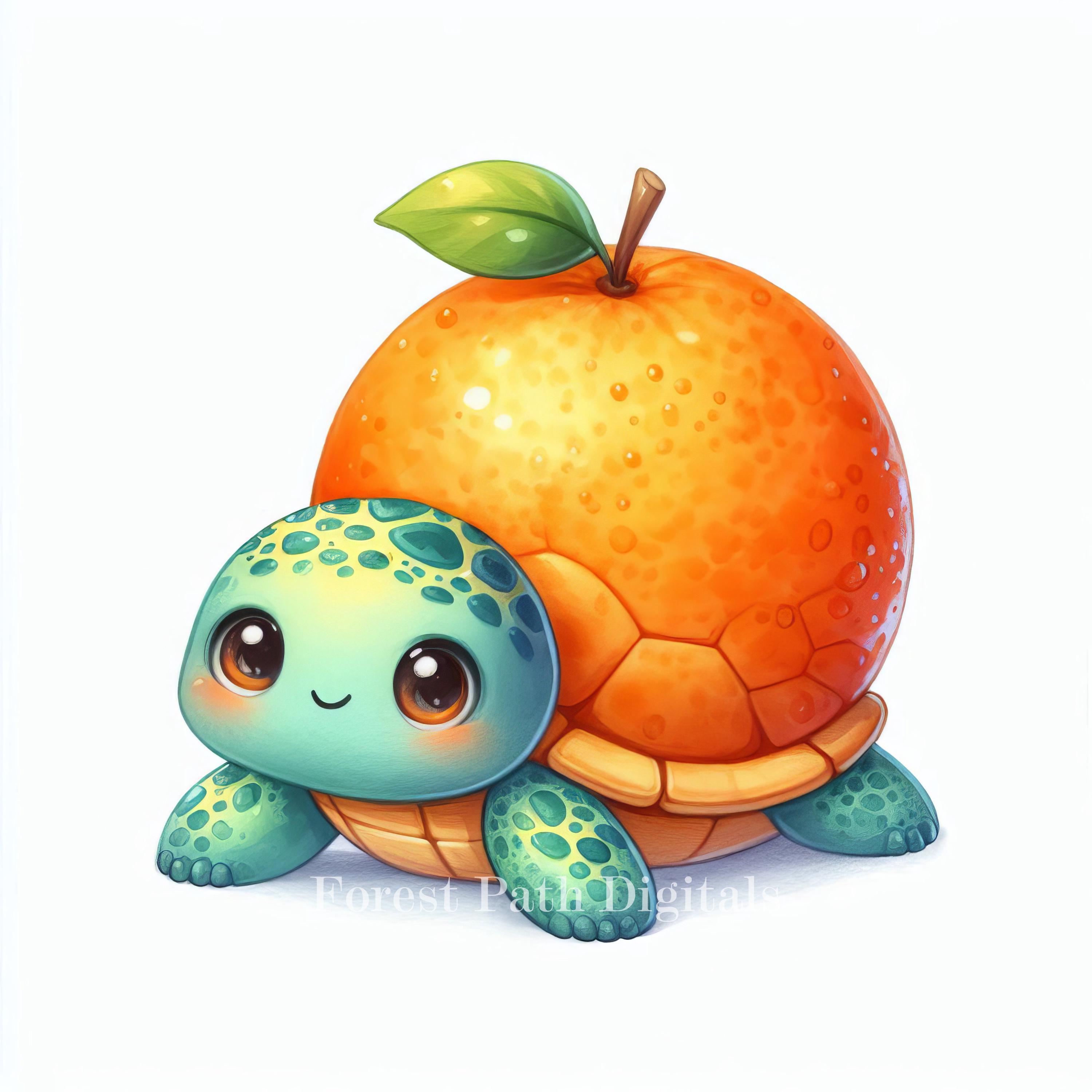 Fruit Turtles - Clip Art Bundle, Digital Download, Digital Files ...