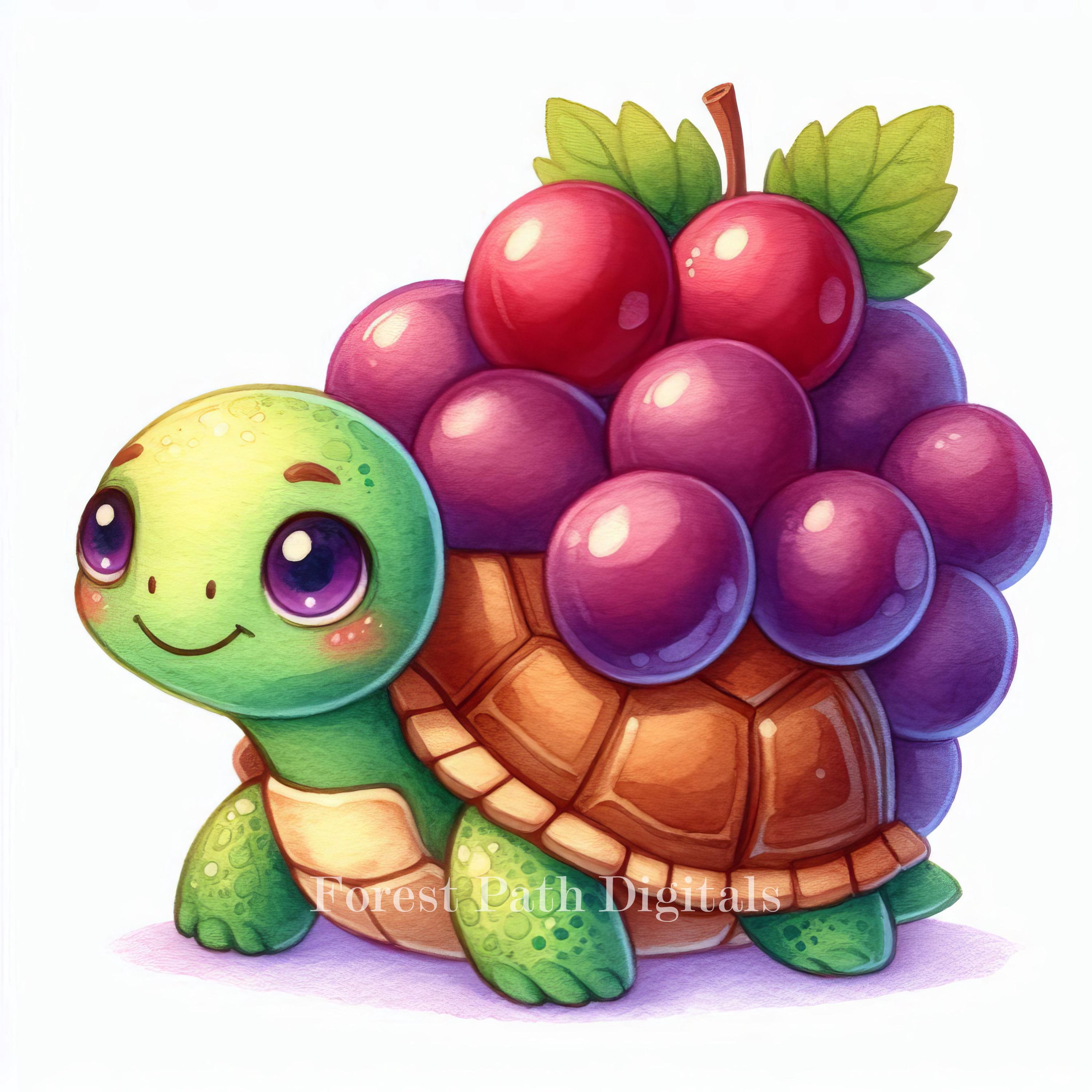 Fruit Turtles - Clip Art Bundle, Digital Download, Digital Files ...