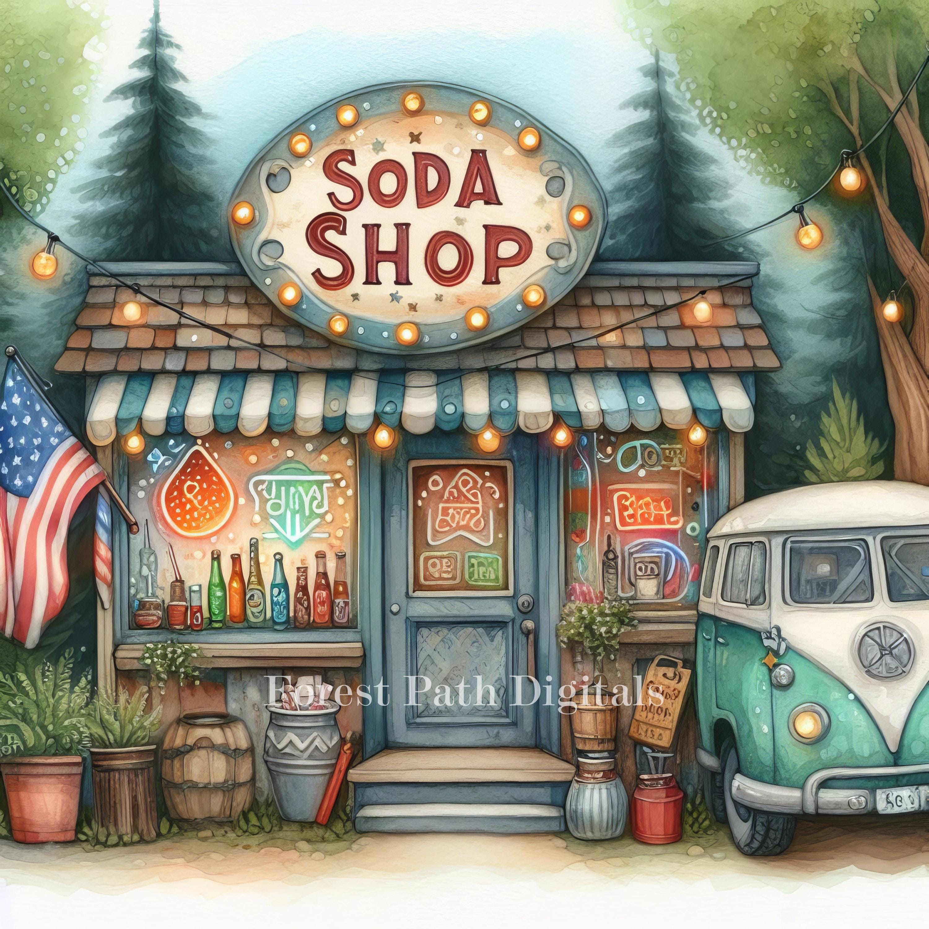 Soda Shop - Clip Art Bundle, Digital Download, Digital Files, Whimsical ...