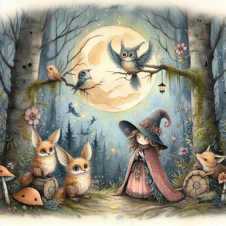 Magical Witch Forest V2 - Clip Art Bundle, Digital Download, Digital ...
