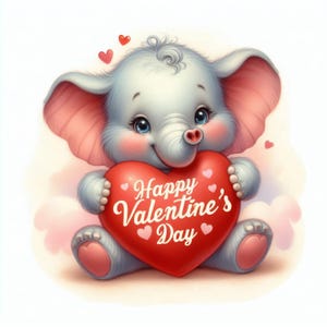 Adorable Valentine Animals - Clip Art Bundle, Digital Download ...