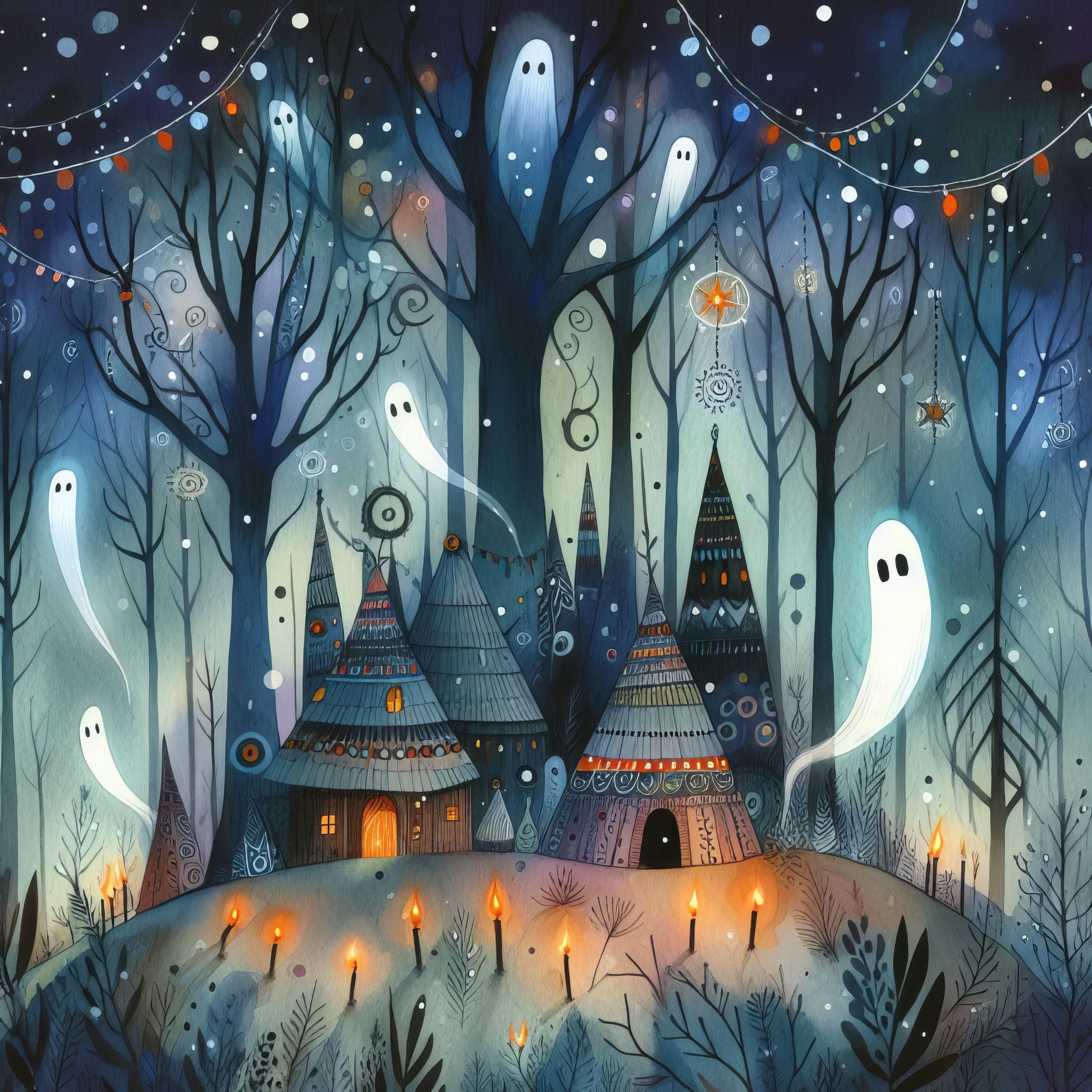 Magical Ghost Forest V1- Clip Art Bundle, Digital Download, Digital ...
