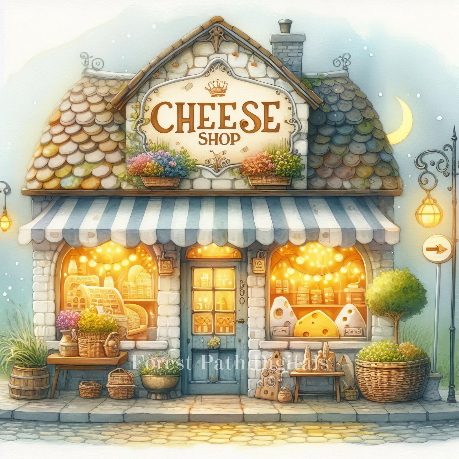 Cheese Shop- Clip Art Bundle, Digital Files Images Download, Whimsical ...