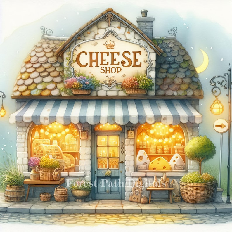 Cheese Shop- Clip Art Bundle, Digital Files Images Download, Whimsical ...