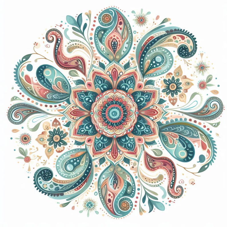 Boho Mandalas - Clip Art Bundle, Digital Images Files Download ...