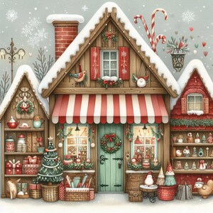 Whimsical Christmas Shop - Clip Art Bundle, Digital Download, Digital ...