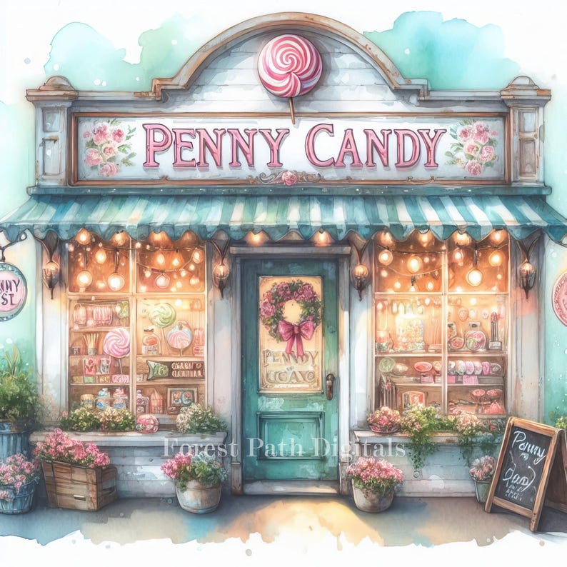 Penny Candy Shop- Clip Art Bundle, Digital File Images Download ...