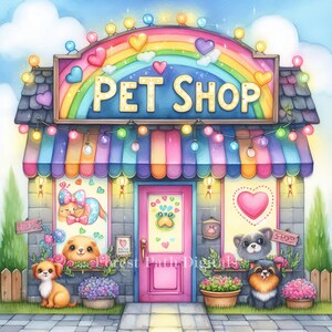 Rainbow Pet Shop - Clip Art Bundle, Digital Download, Digital Files ...