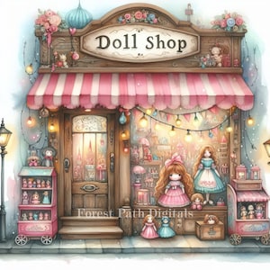 Doll Shop- Clip Art Bundle, Digital Files Images Download, Whimsical ...
