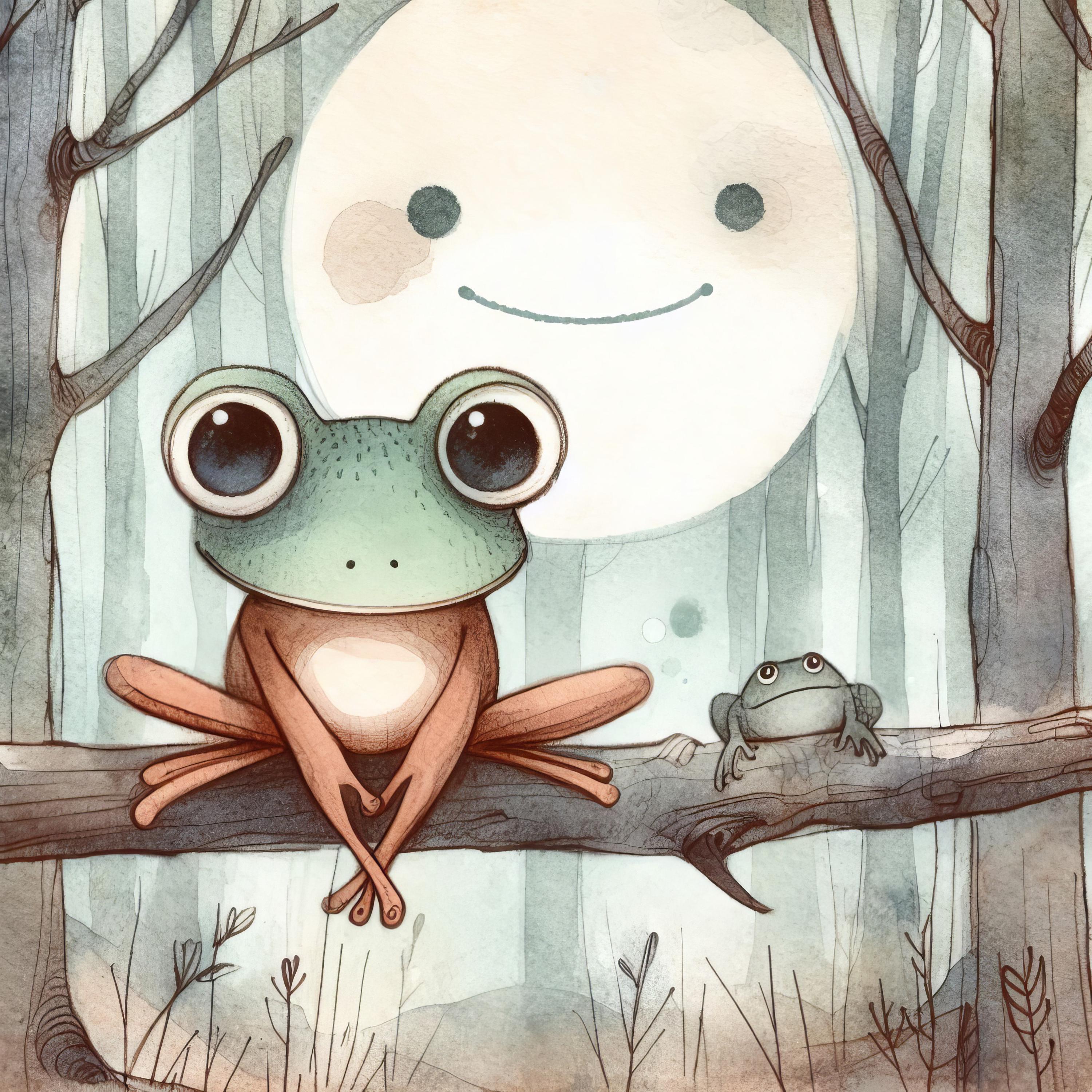 Whimsical Forest Frog - Clip Art Bundle, Digital Download, Digital ...