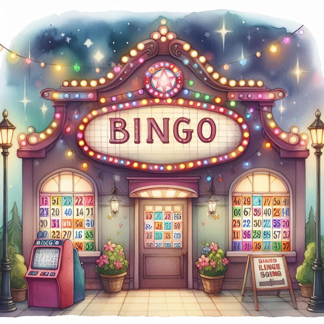 Bingo Hall - Clip Art Bundle, Digital Files Image Download, Whimsical ...