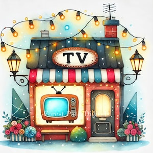 TV Shop - Clip Art Bundle, Digital Download, Digital Files, Whimsical ...
