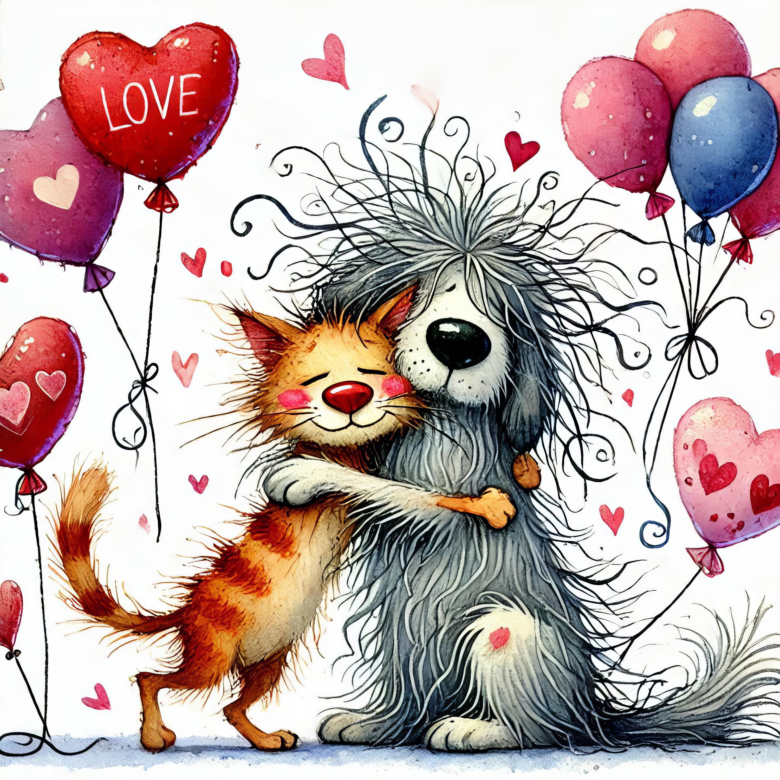 Valentine Best Friends - Clip Art Bundle, Digital Download, Digital ...