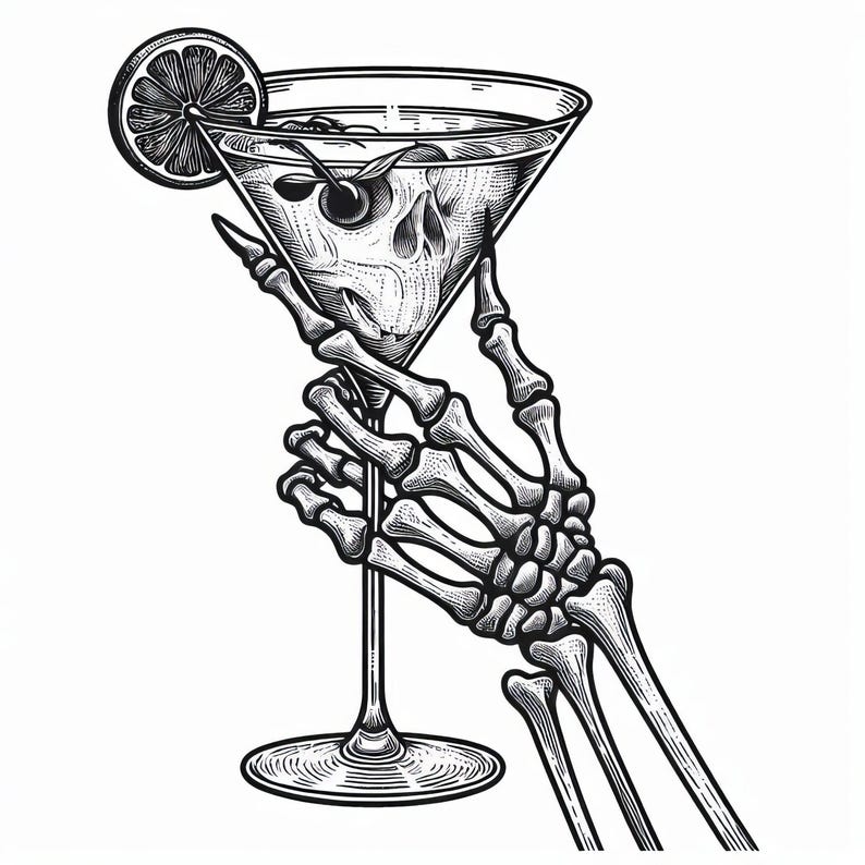 Spooky Martini - Clip Art Bundle, Digital Files Images Download ...