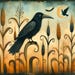 Primitive Cornfield Crow - Clip Art Bundle, Digital Download, Digital ...