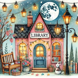 Library - Clip Art Bundle, Digital Download, Digital Files, Whimsical ...