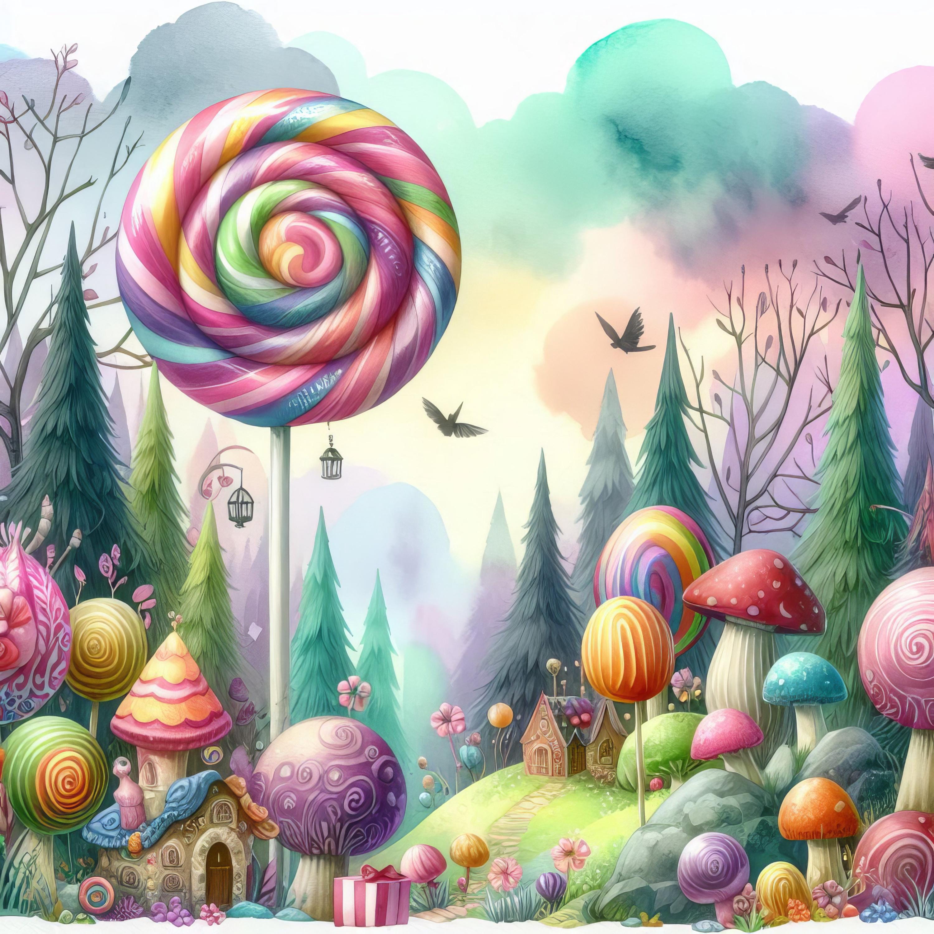 Magical Candy Forest V2 - Clip Art Bundle, Digital Download, Digital ...