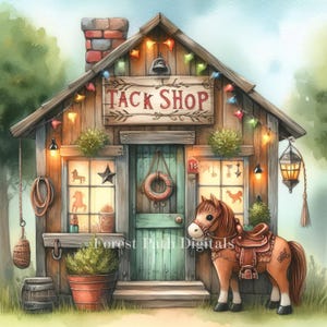 Tack Shop - Clip Art Bundle, Digital Download, Digital Files, Whimsical ...