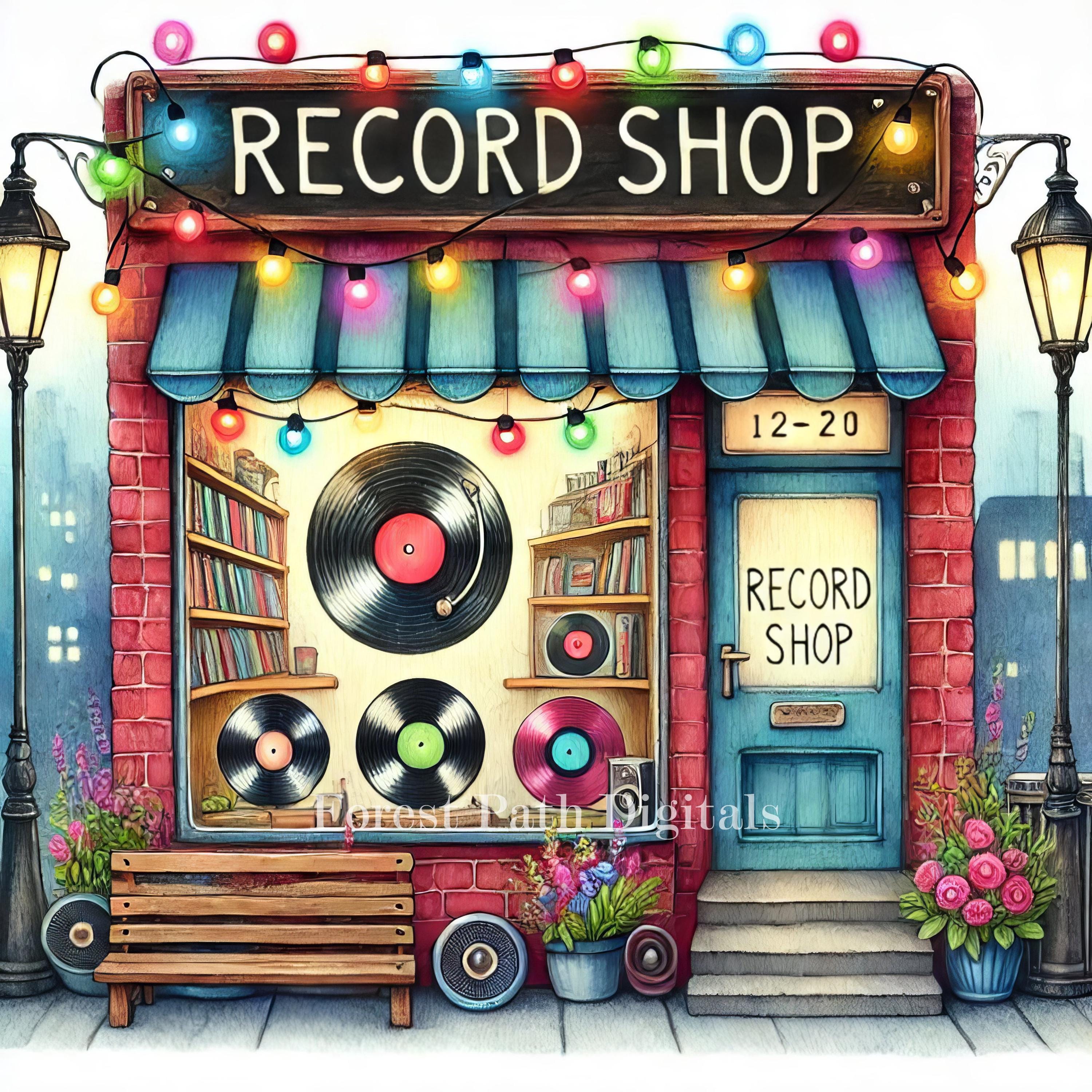 Record Shop - Clip Art Bundle, Digital Download, Digital Files ...
