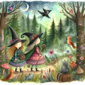 Magical Witch Forest V1 - Clip Art Bundle, Digital Download, Digital ...