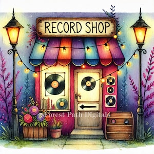 Record Shop - Clip Art Bundle, Digital Download, Digital Files ...