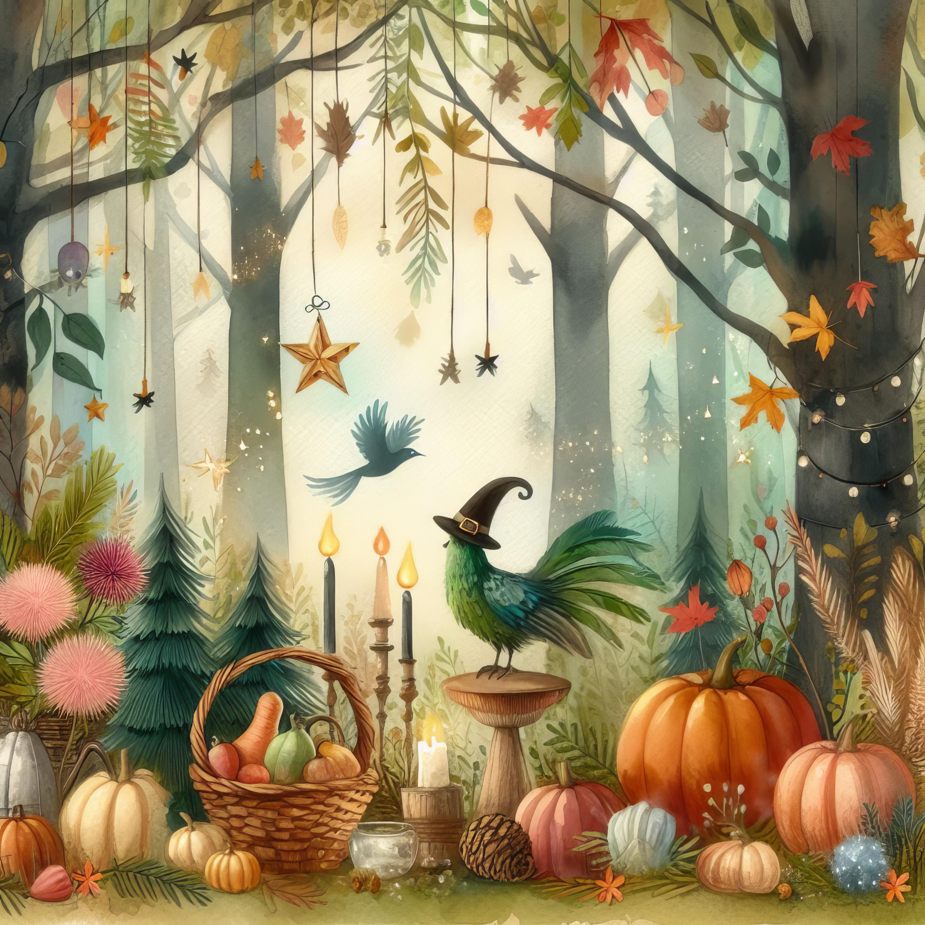 Whimsical Thanksgiving Forest - Clip Art Bundle, Digital Download ...