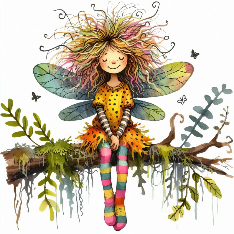 Quirky Boho Fairy - Clip Art Bundle, Digital Download, Digital Files ...