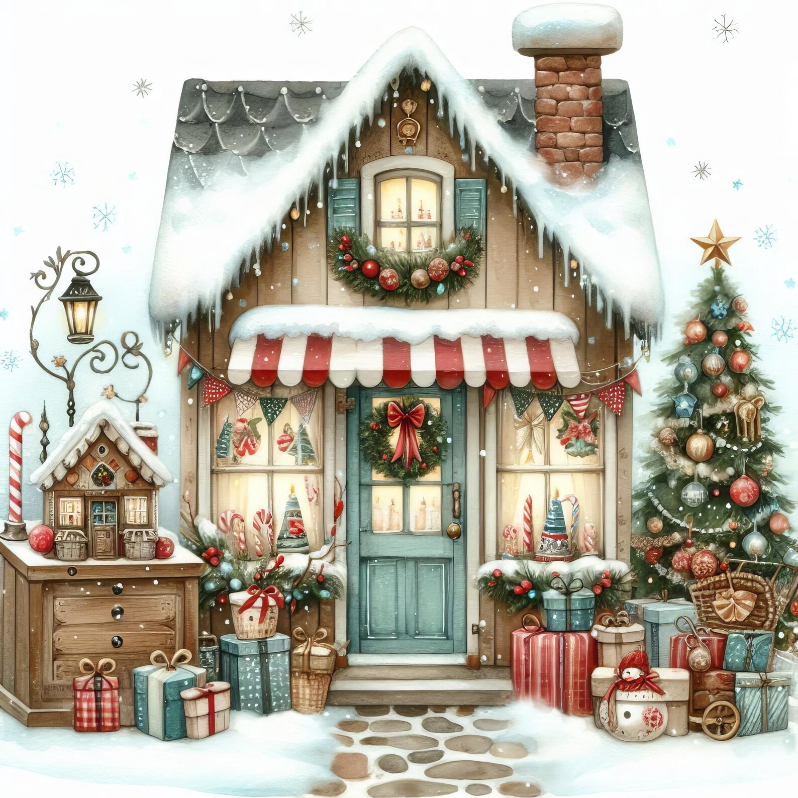 Whimsical Christmas Shop - Clip Art Bundle, Digital Download, Digital ...