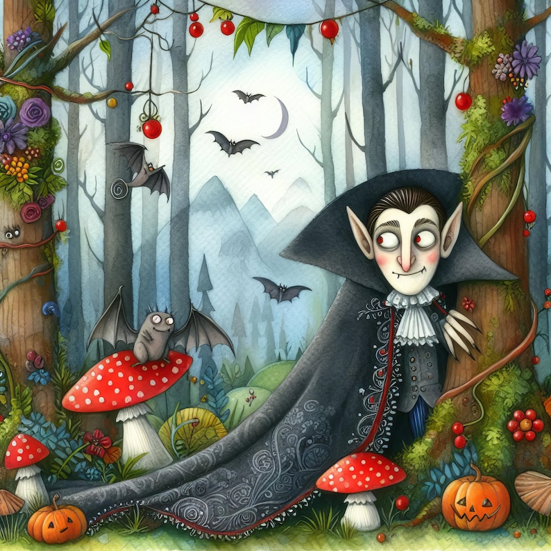 Magical Vampire Forest V2 - Clip Art Bundle, Digital Download, Digital ...