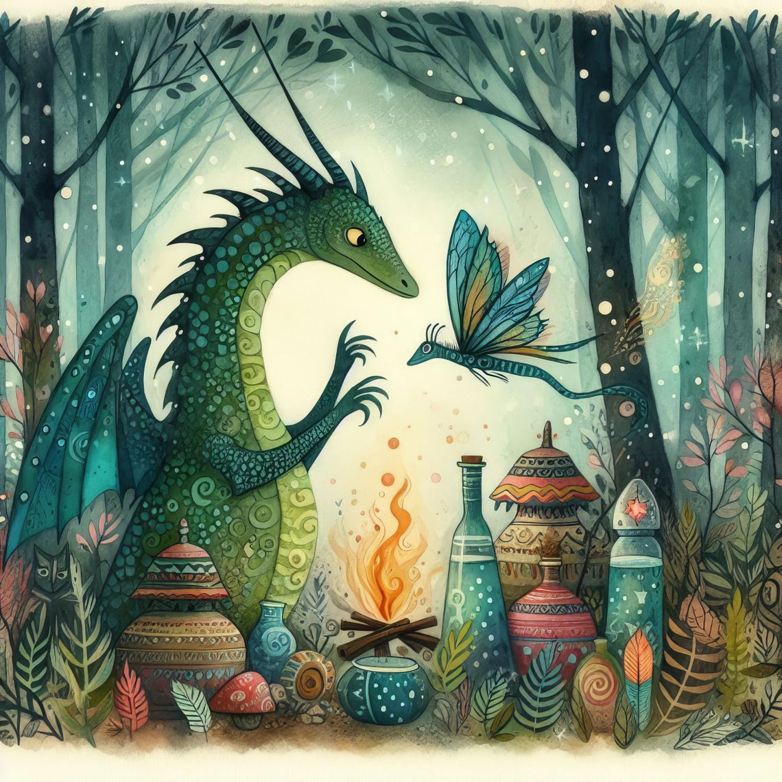 Magical Dragon Forest - Clip Art Bundle, Digital Download, Digital ...