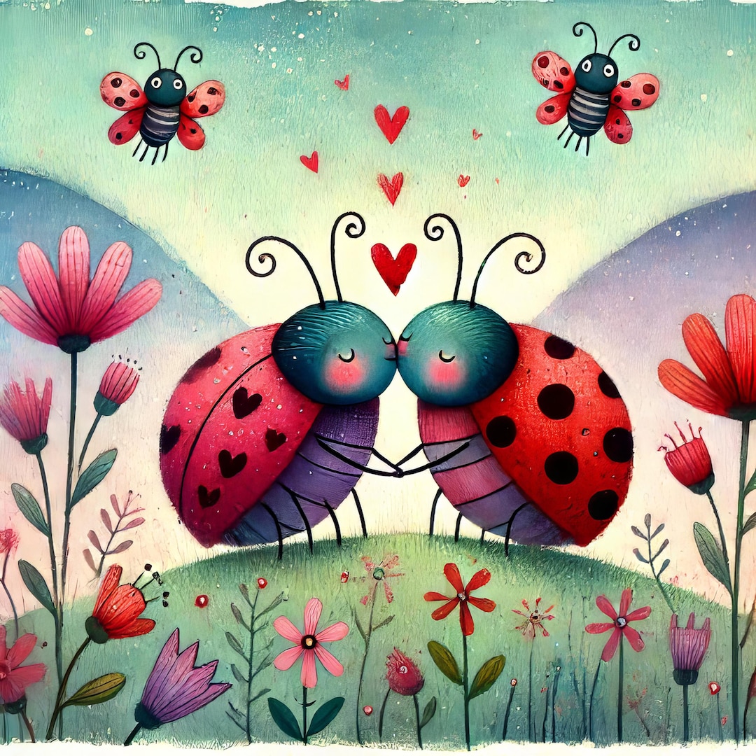 Love Bugs - Clip Art Bundle, Digital Download, Digital Files, Whimsical ...