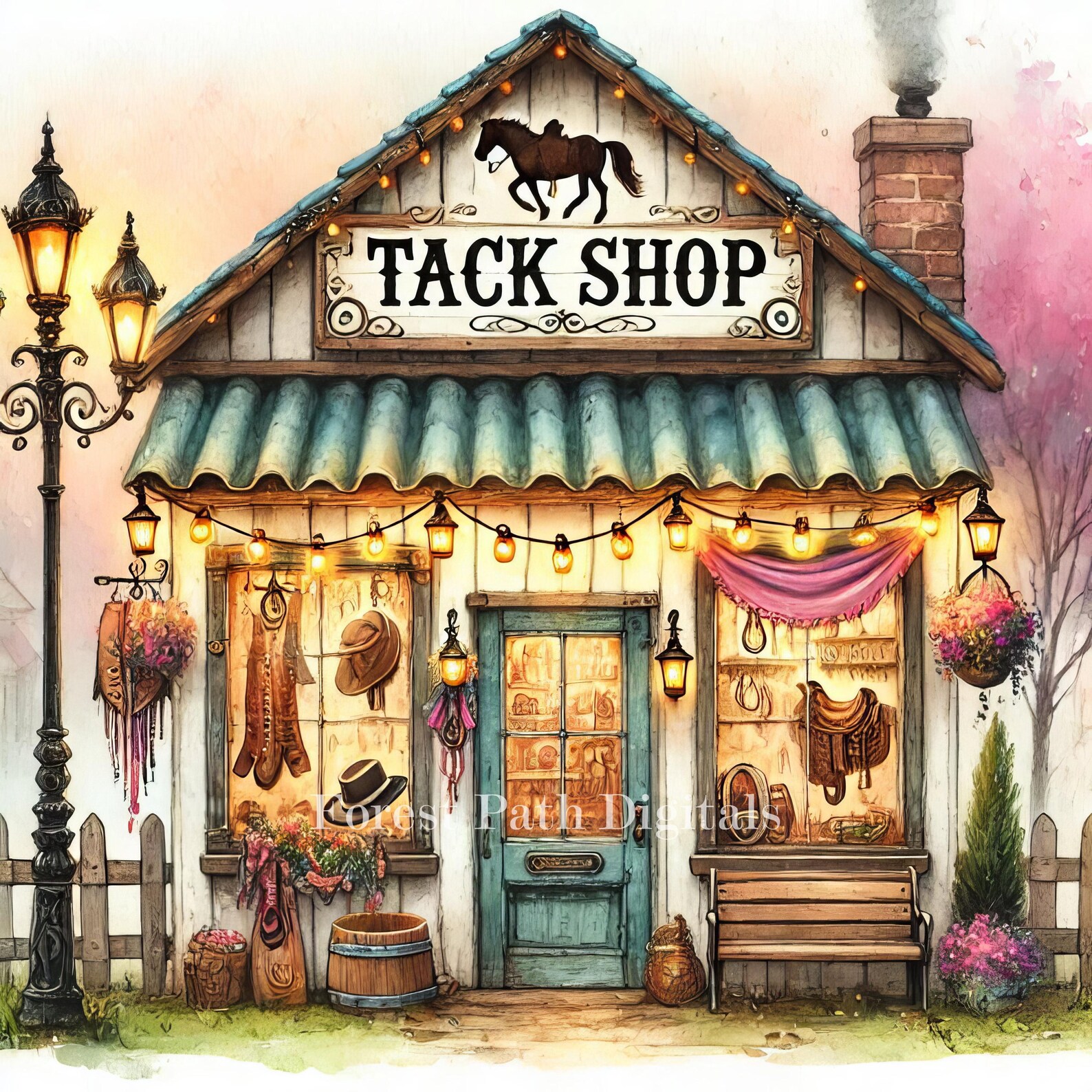 Tack Shop - Clip Art Bundle, Digital Download, Digital Files, Whimsical ...