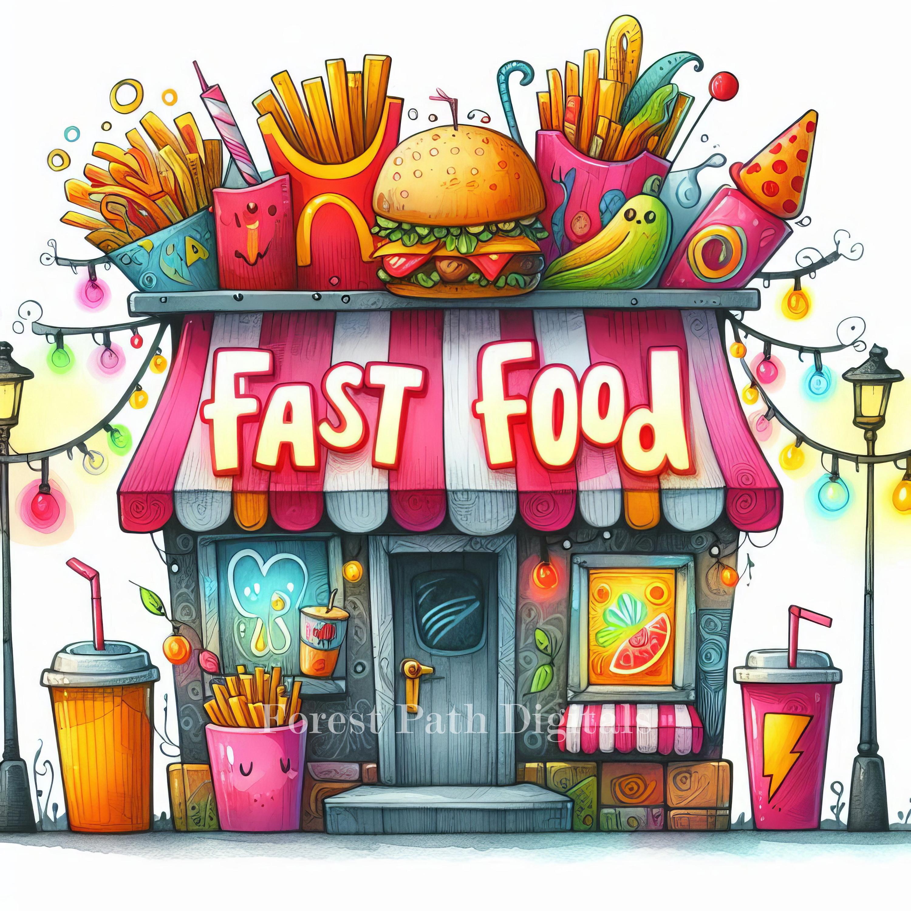 Fast Food Shop - Clip Art Bundle, Digital Download, Digital Files ...