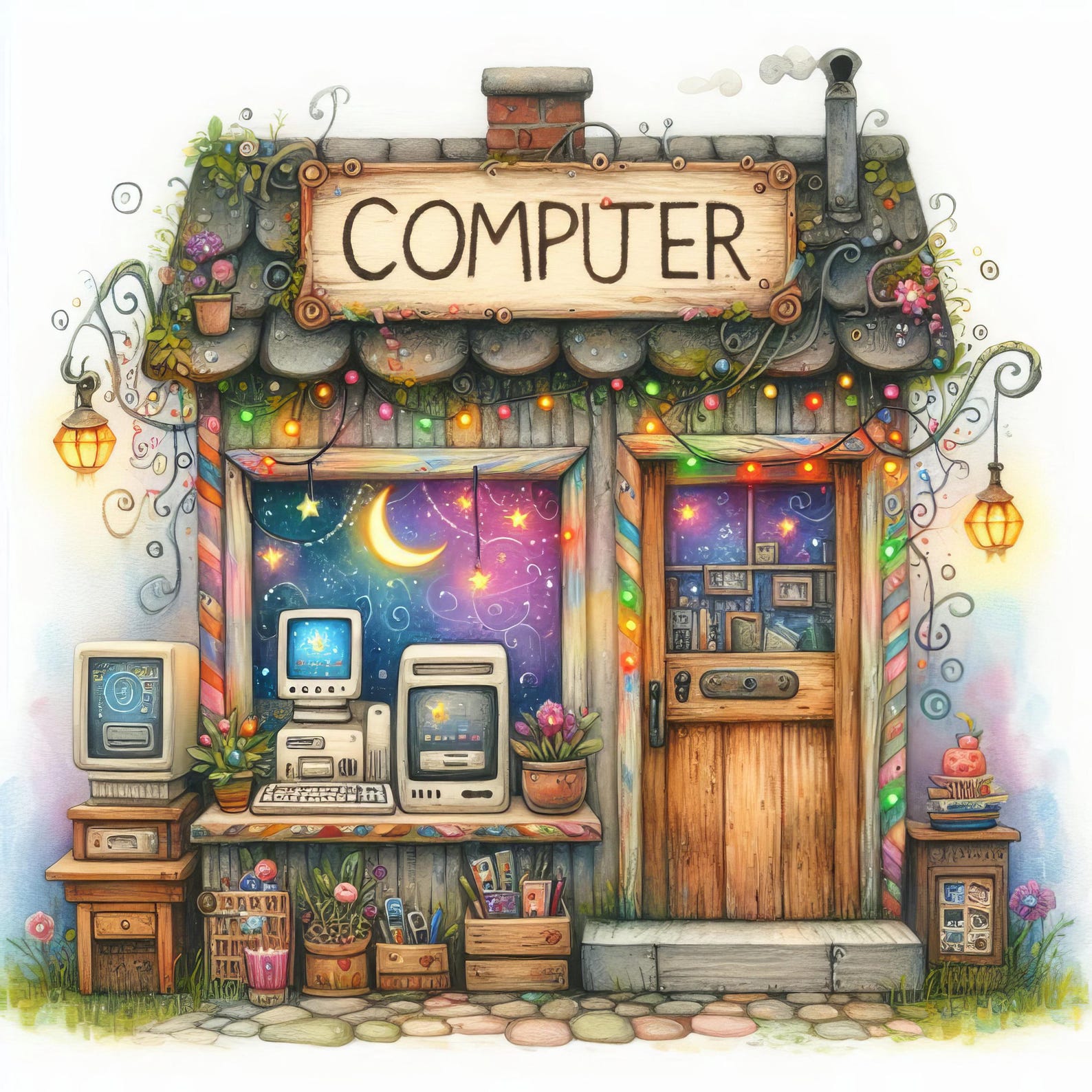 Computer Shop- Clip Art Bundle, Digital Download, Digital Files ...