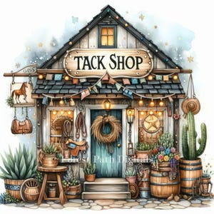 Tack Shop - Clip Art Bundle, Digital Download, Digital Files, Whimsical ...