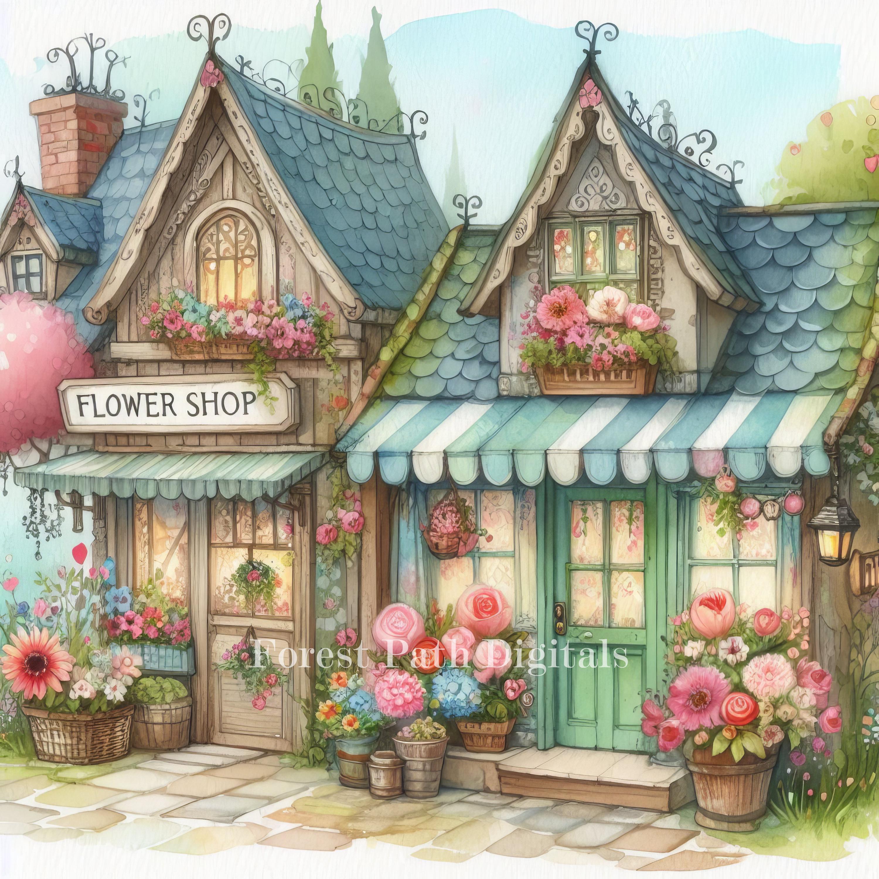 Flower Shop - Clip Art Bundle, Digital Download, Digital Files ...