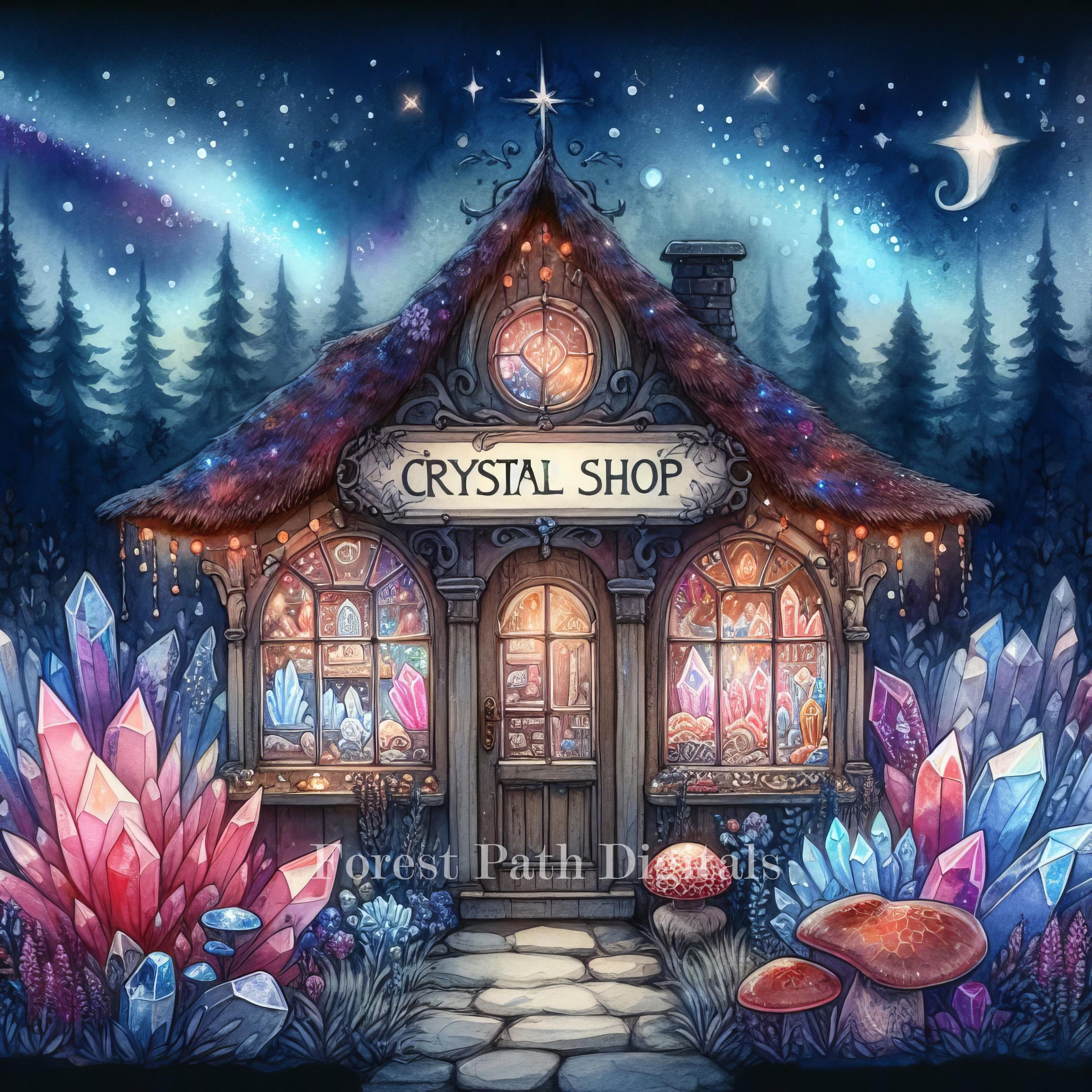 Crystal Shop- Clip Art Bundle, Digital Files Images Download, Whimsical ...