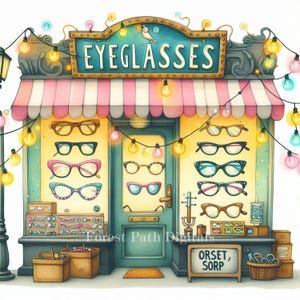 Eyeglasses Shop - Clip Art Bundle, Digital Download Files Images ...