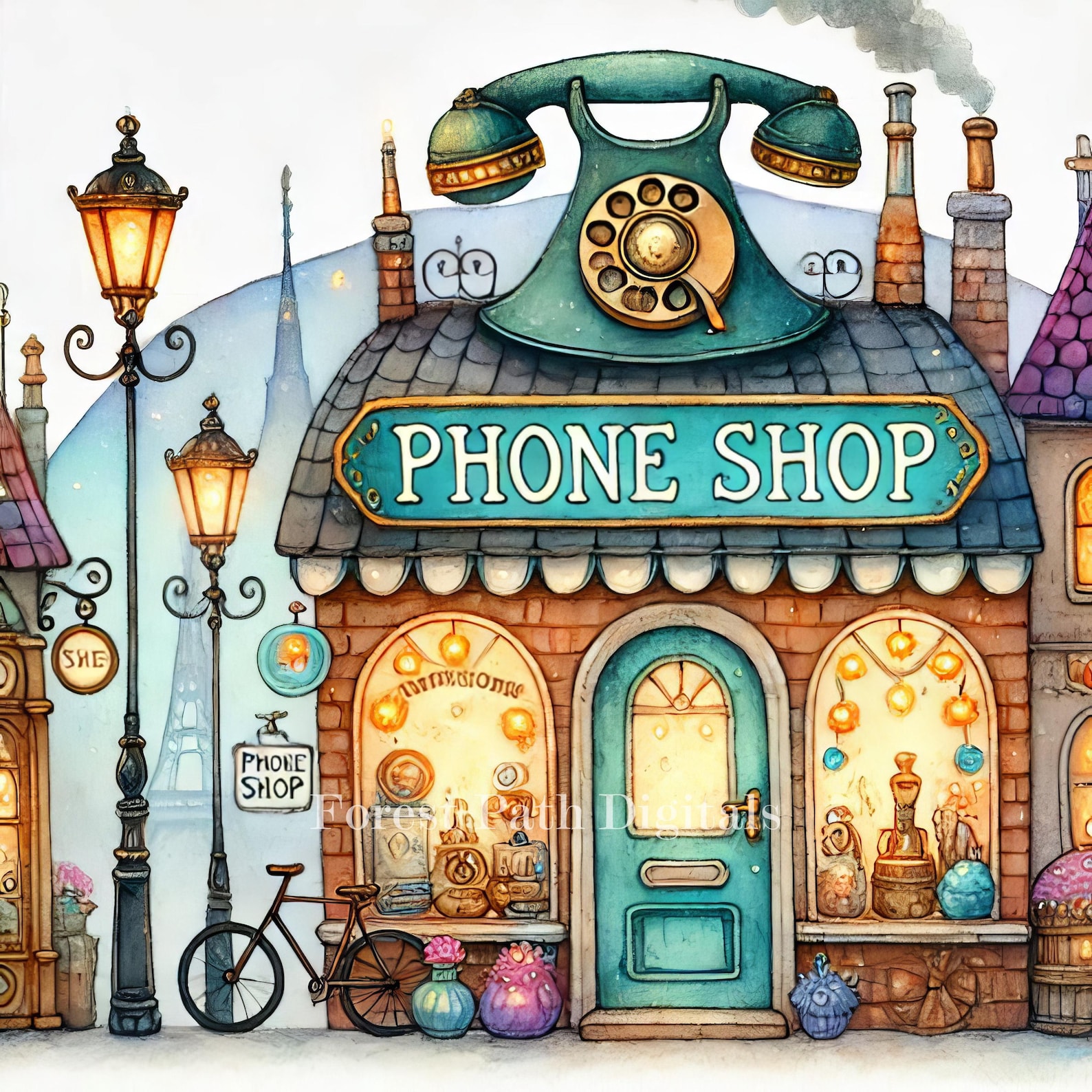 Phone Shop - Clip Art Bundle, Digital Download, Digital Files ...