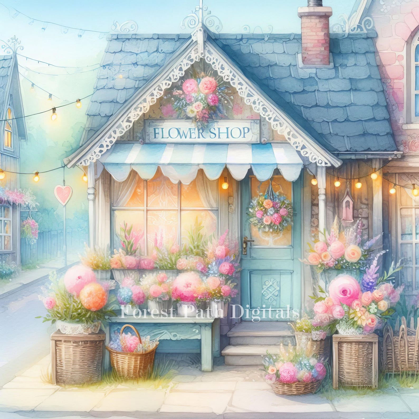 Flower Shop - Clip Art Bundle, Digital Download, Digital Files ...