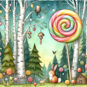 Magical Lollipop Forest - Clip Art Bundle, Digital Download, Digital ...