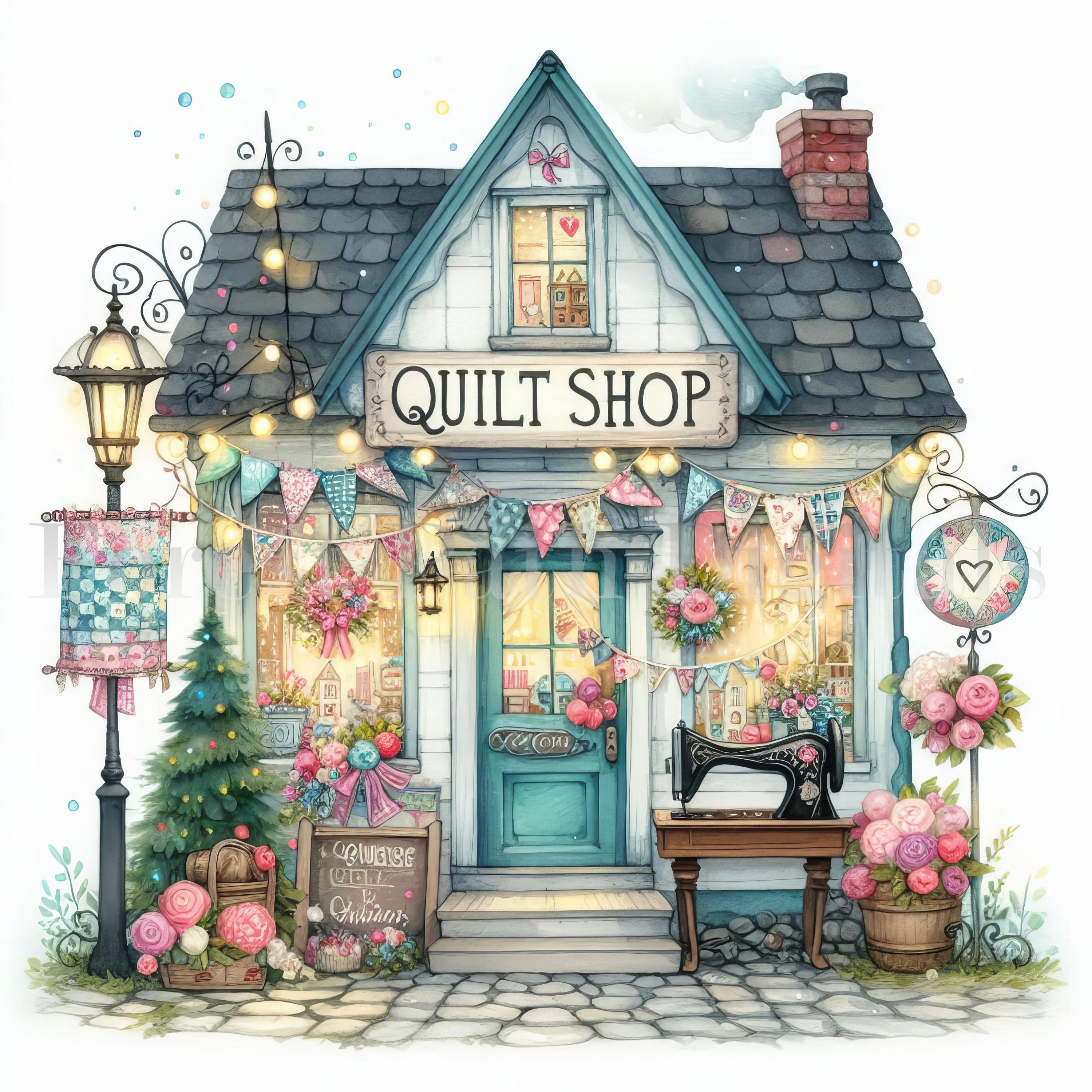 Quilt Shop- Clip Art Bundle, Digital Download, Digital Files, Digital ...