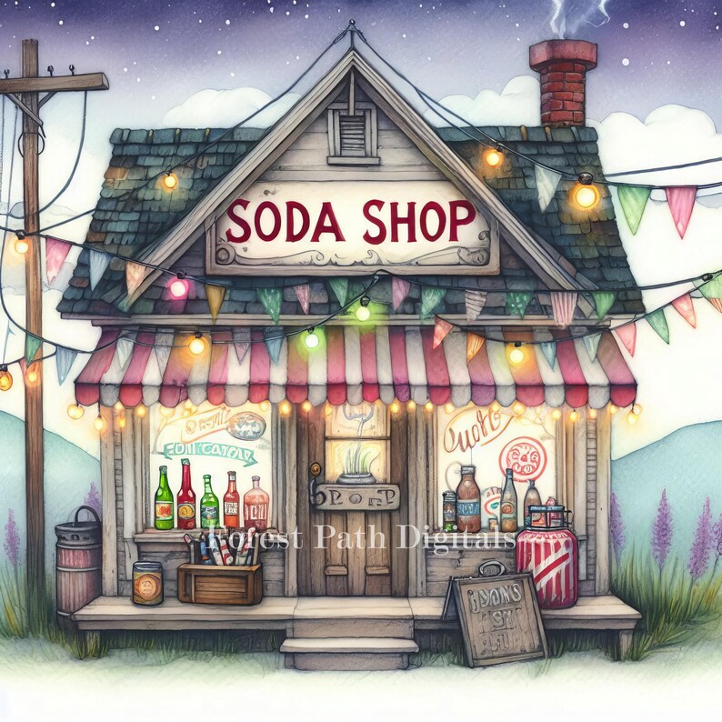 Soda Shop - Clip Art Bundle, Digital Download, Digital Files, Whimsical ...