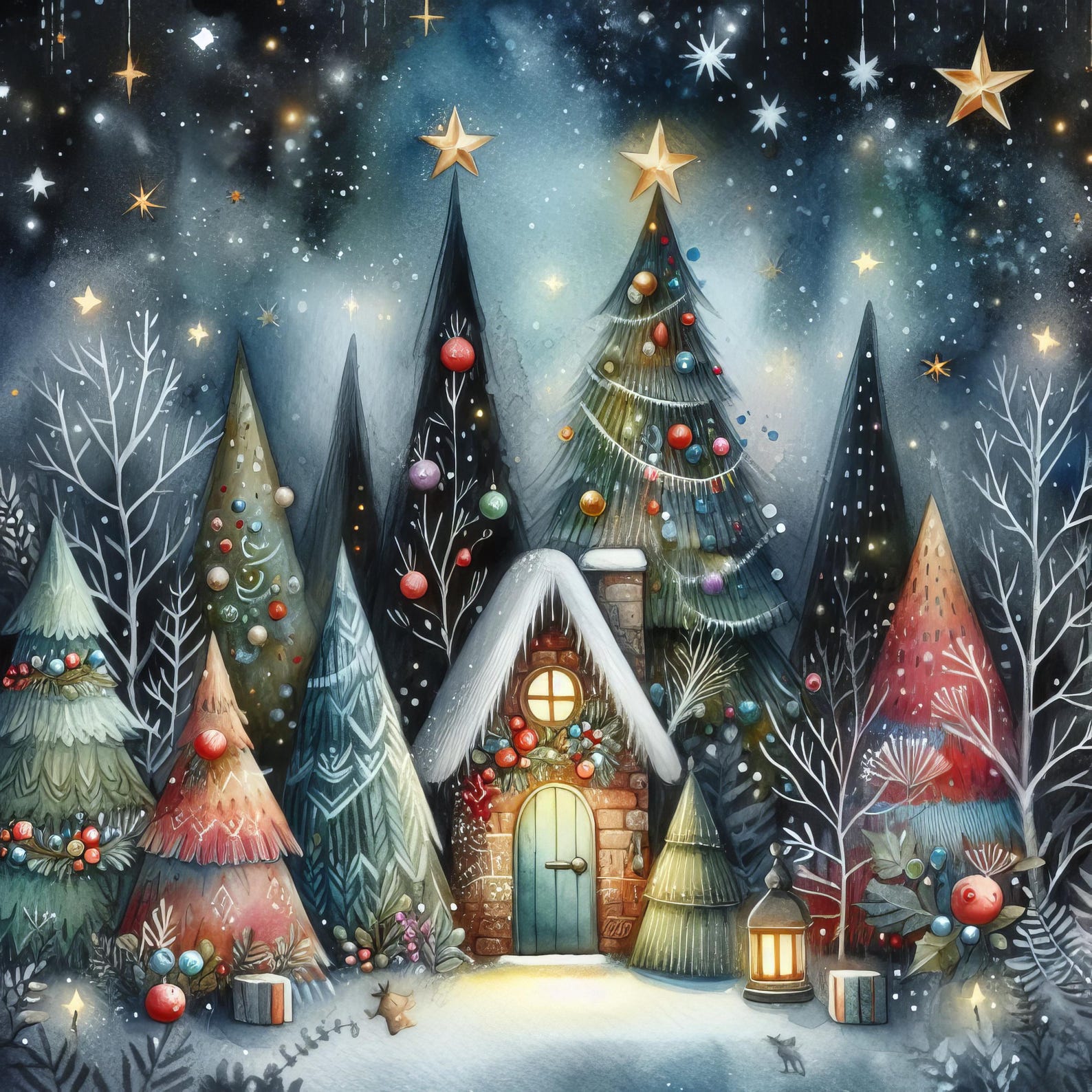 Magical Christmas Forest - Clip Art Bundle, Digital Download, Digital ...